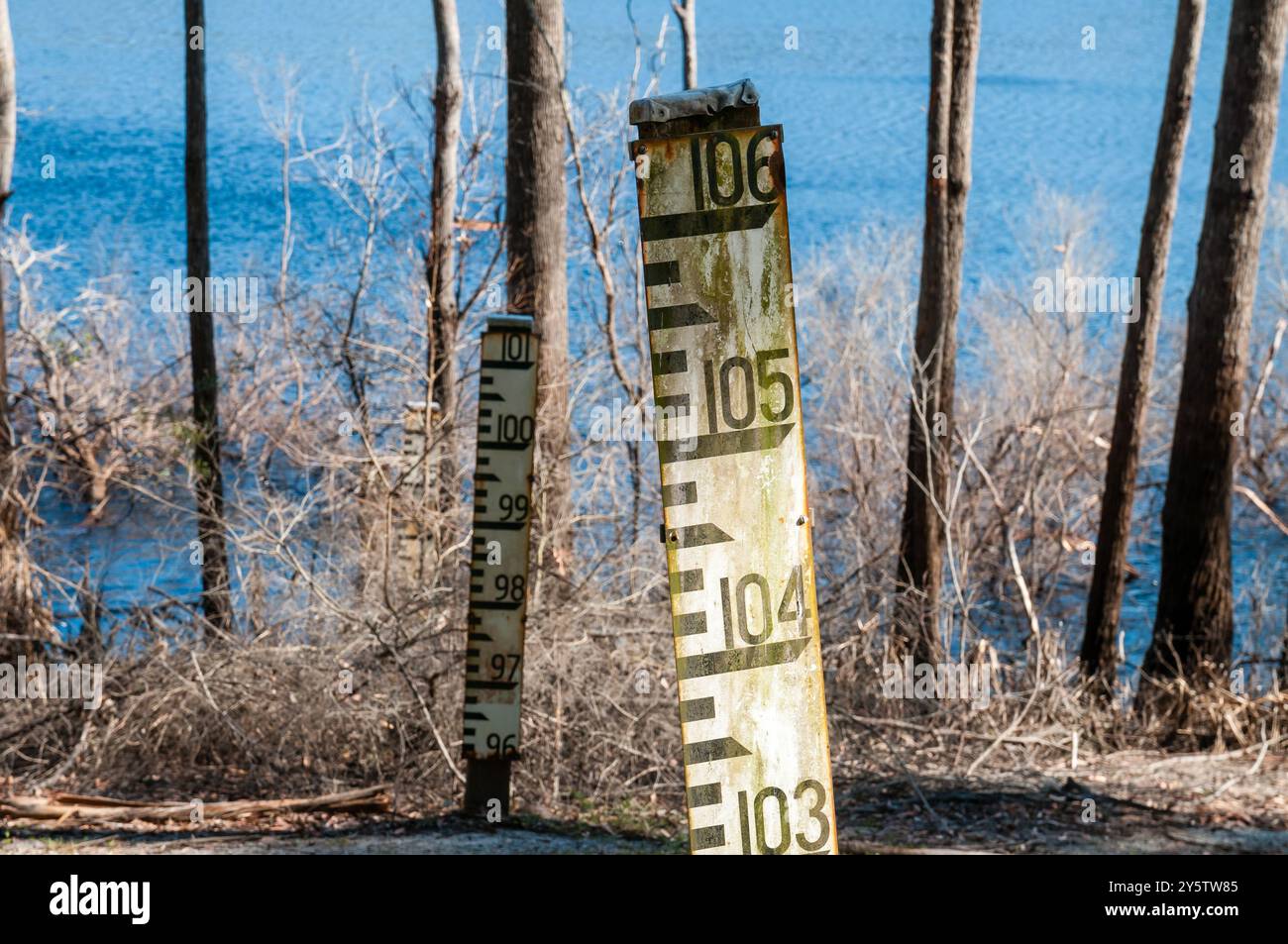 measuring water level device, Lake McKenzie, Booderee Botanic Gardens ...