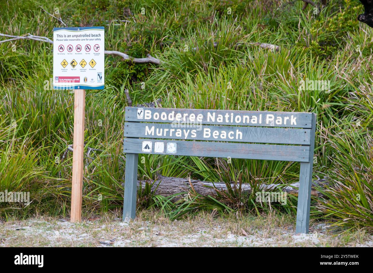 signboard for Murrays Beach, NSW, Australia Stock Photo - Alamy
