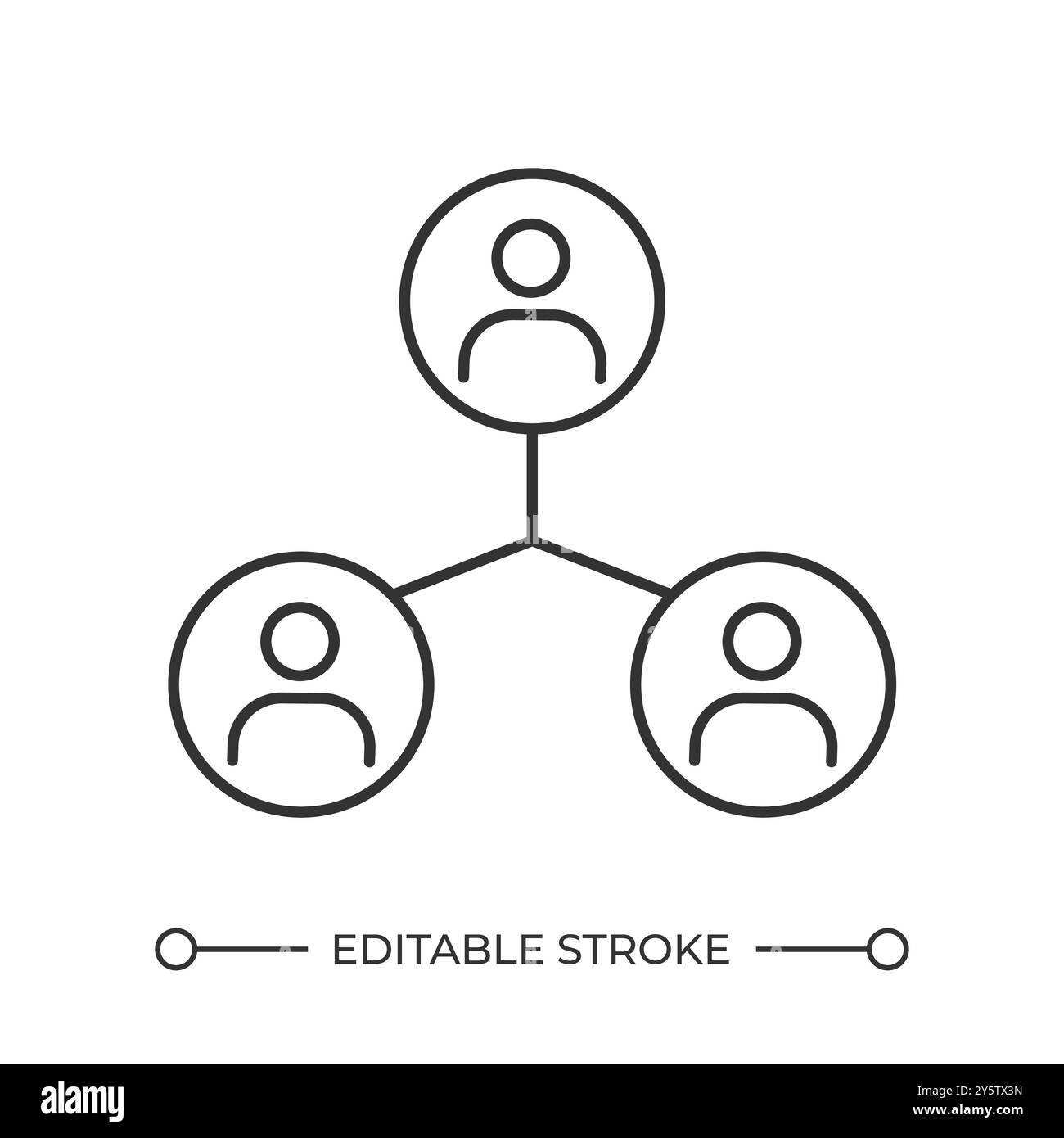 Company structure linear icon Cut Out Stock Images & Pictures - Alamy
