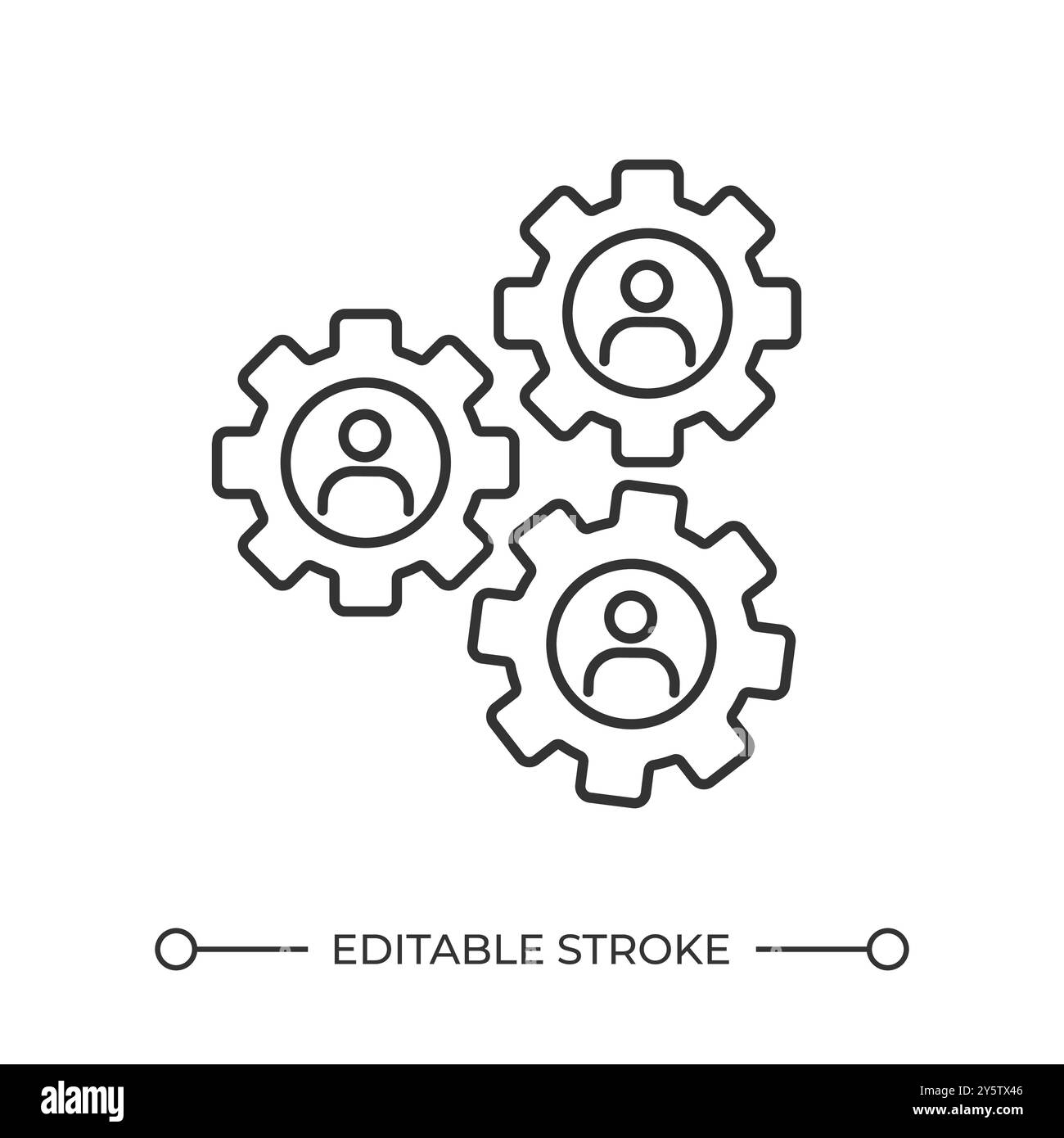 Team cooperation linear icon Stock Vector Image & Art - Alamy