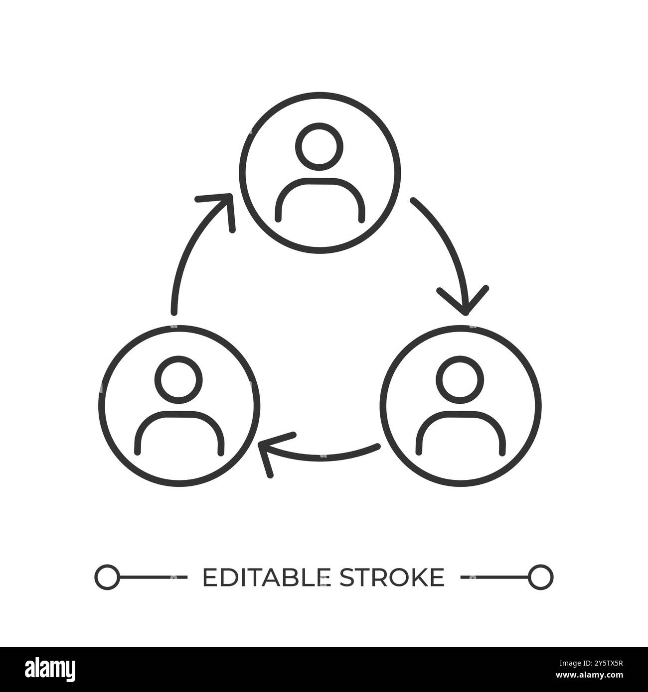 Team communication linear icon Stock Vector Image & Art - Alamy