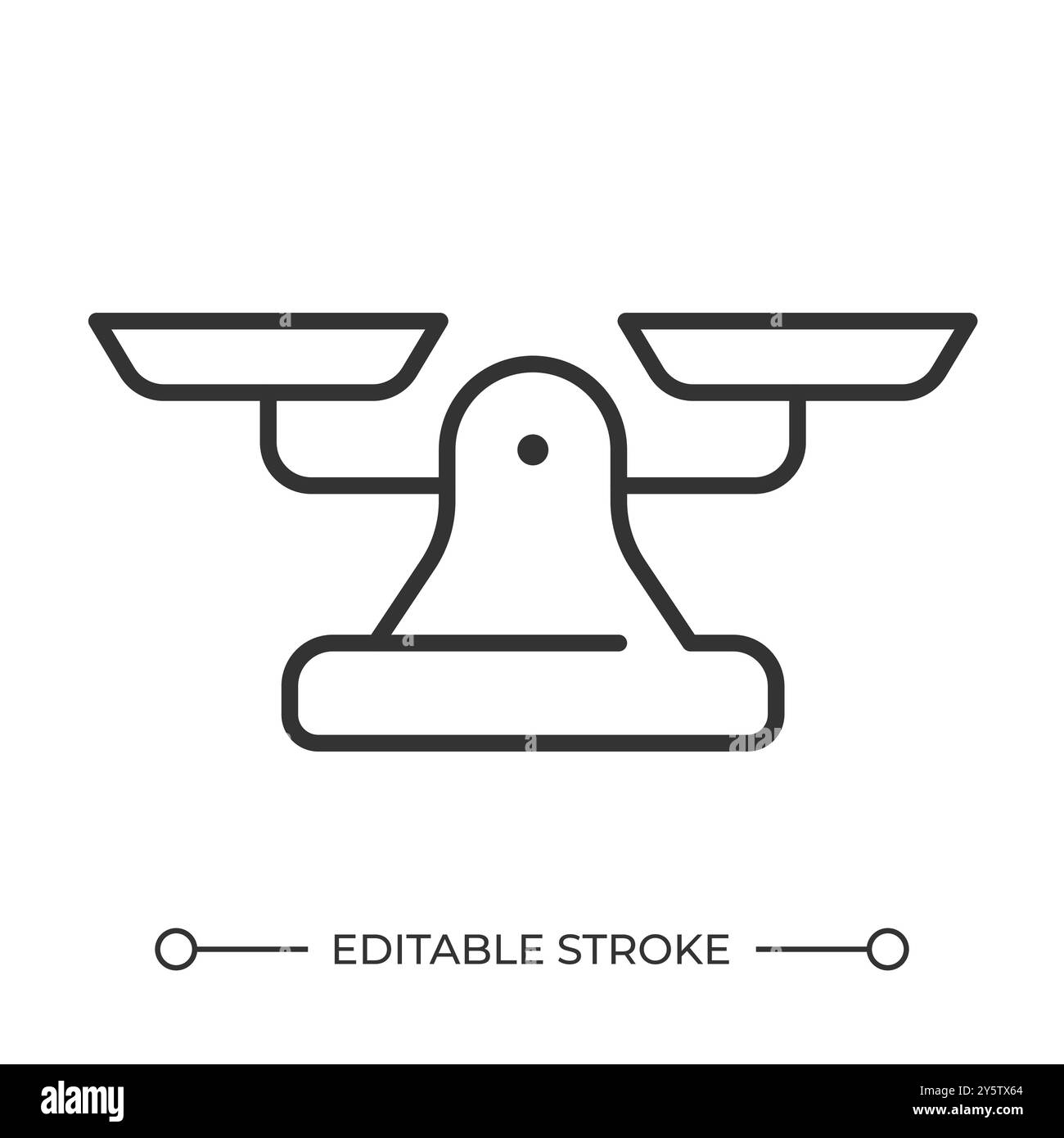 Balance scale linear icon Stock Vector Image & Art - Alamy