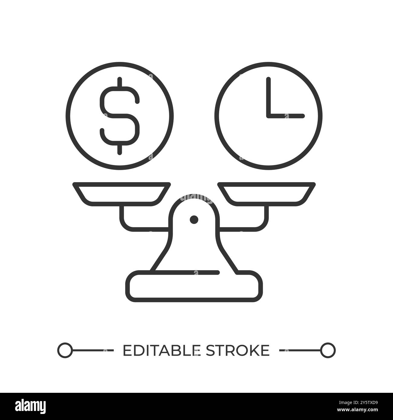 Time is money drawing Cut Out Stock Images & Pictures - Alamy