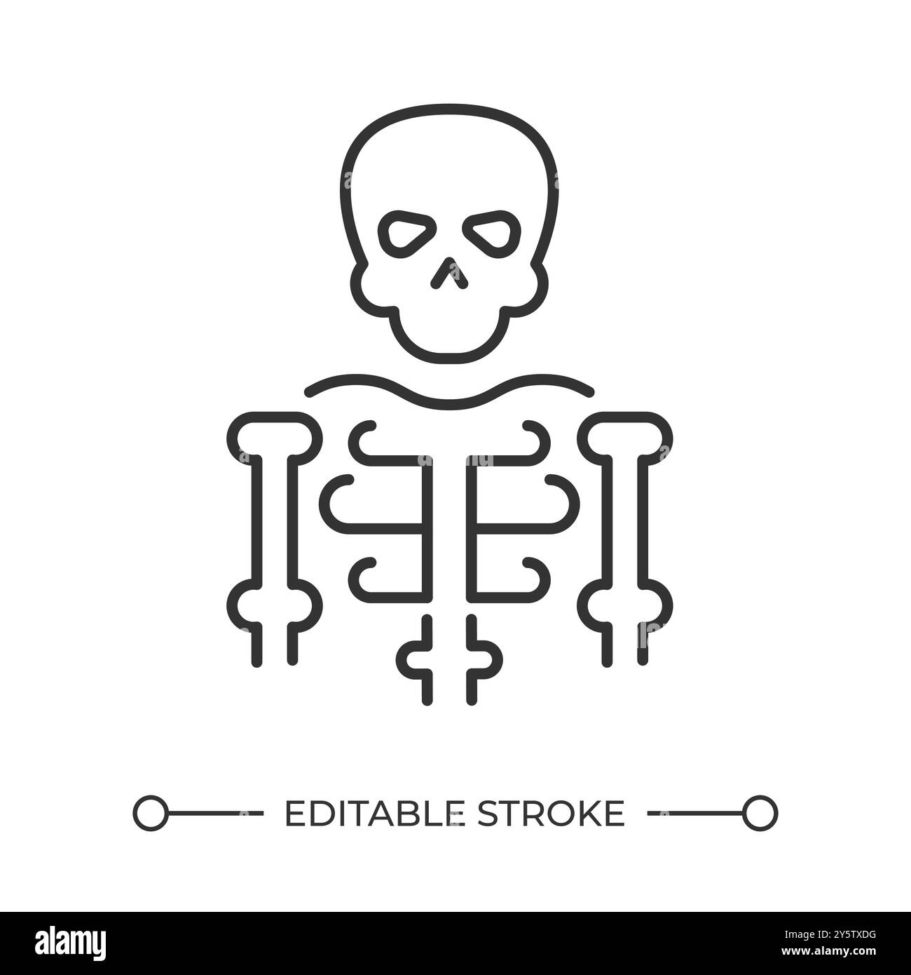 Human skeleton linear icon Stock Vector Image & Art - Alamy