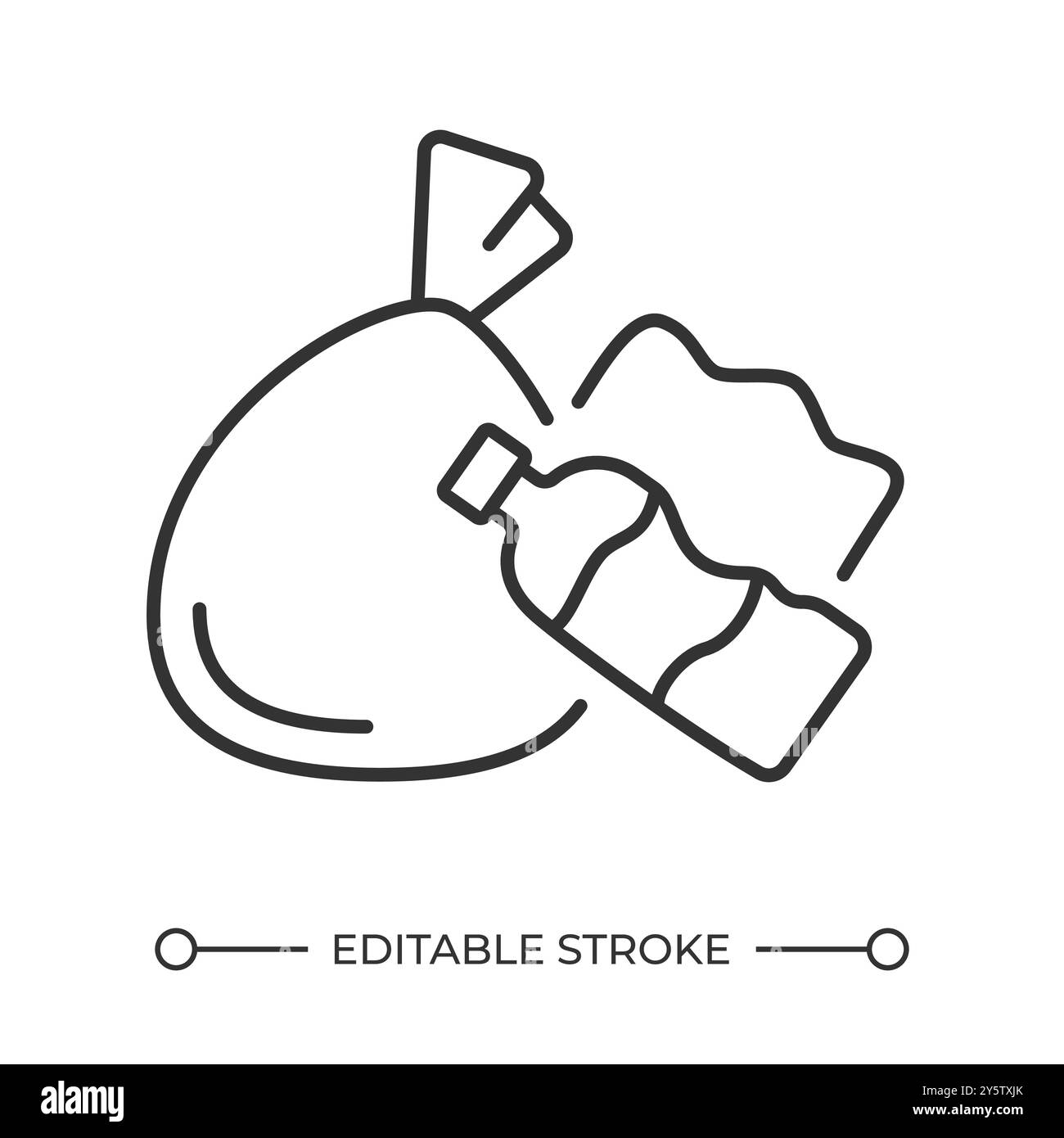 Garbage linear icon Stock Vector Image & Art - Alamy