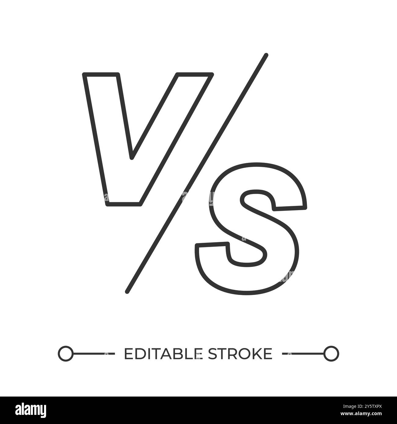 Versus linear icon Stock Vector Image & Art - Alamy