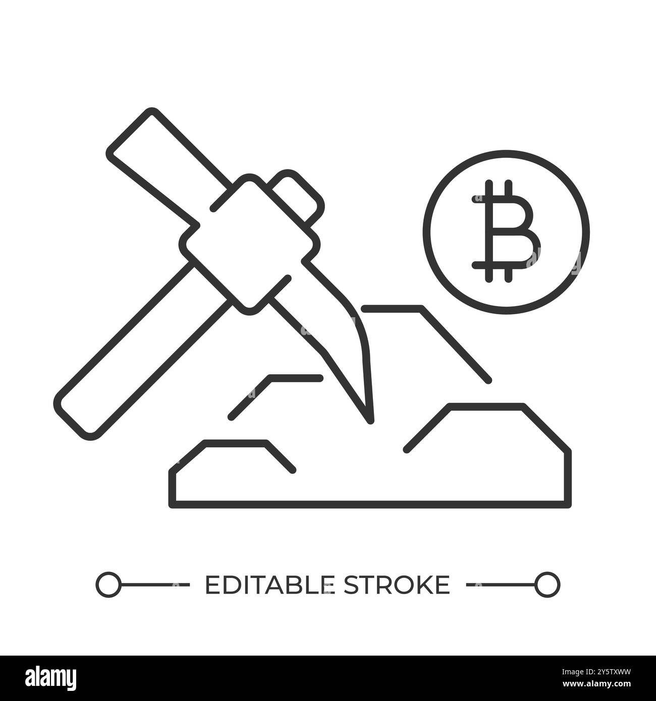 Crypto mining linear icon Stock Vector Image & Art - Alamy