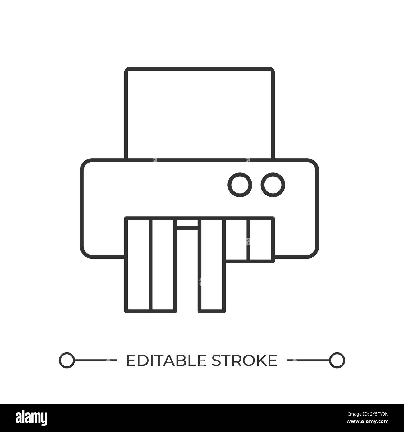 Paper shredder linear icon Stock Vector Image & Art - Alamy