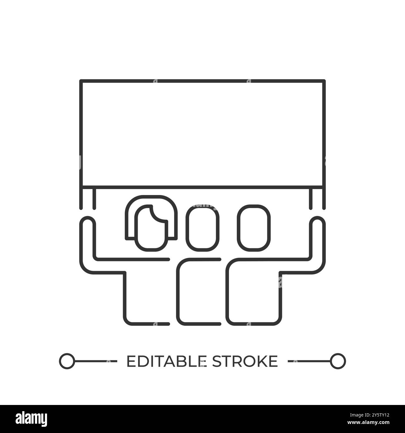 Solidarity action icon line Stock Vector Images - Alamy