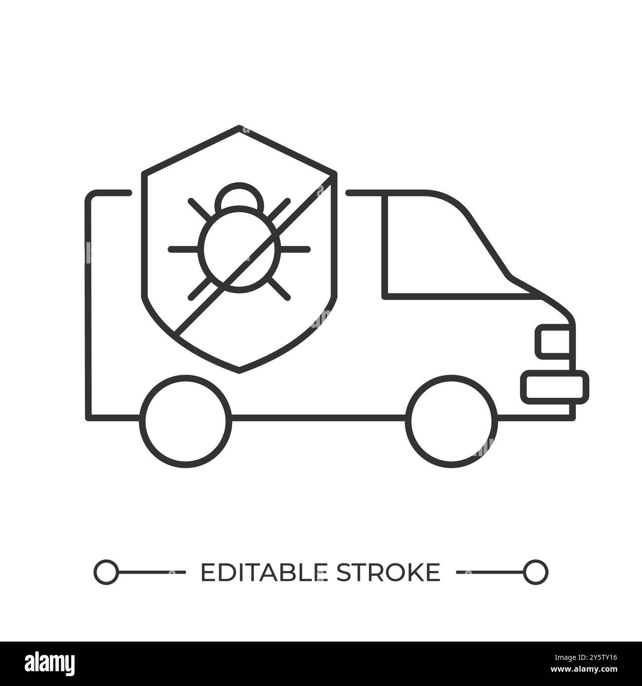 Pest control truck Black and White Stock Photos & Images - Alamy