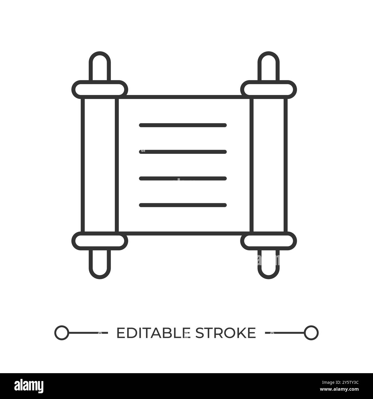 Scroll linear icon Stock Vector Image & Art - Alamy