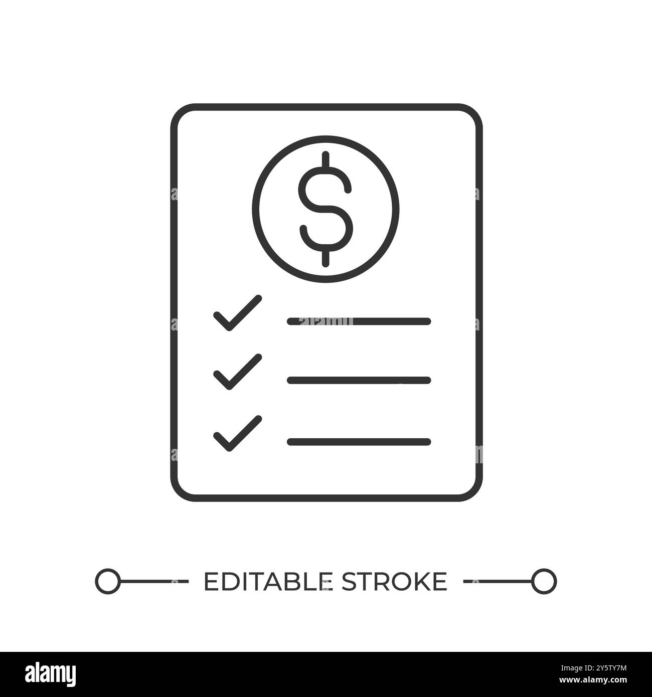 Bill icon financial item Stock Vector Images - Alamy