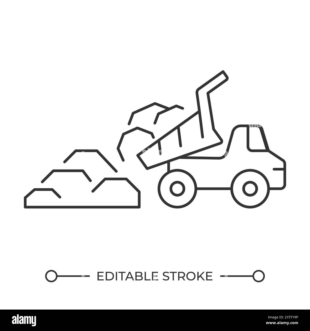 Dump truck linear icon Stock Vector Image & Art - Alamy