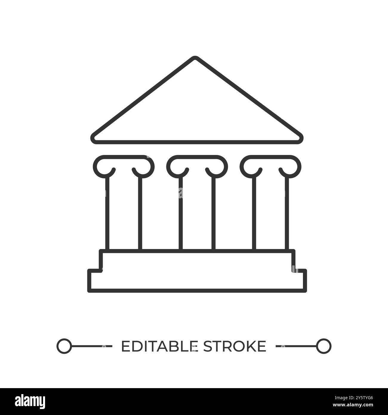 Simple building columns line Cut Out Stock Images & Pictures - Alamy