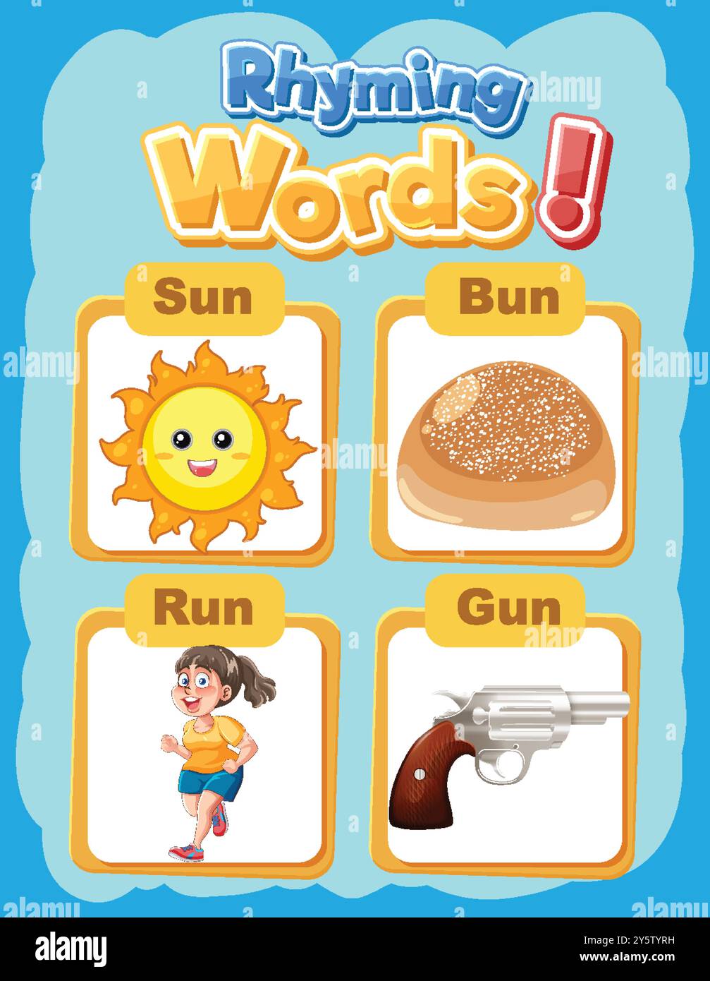 Illustration of rhyming words for kids Stock Vector Image & Art - Alamy