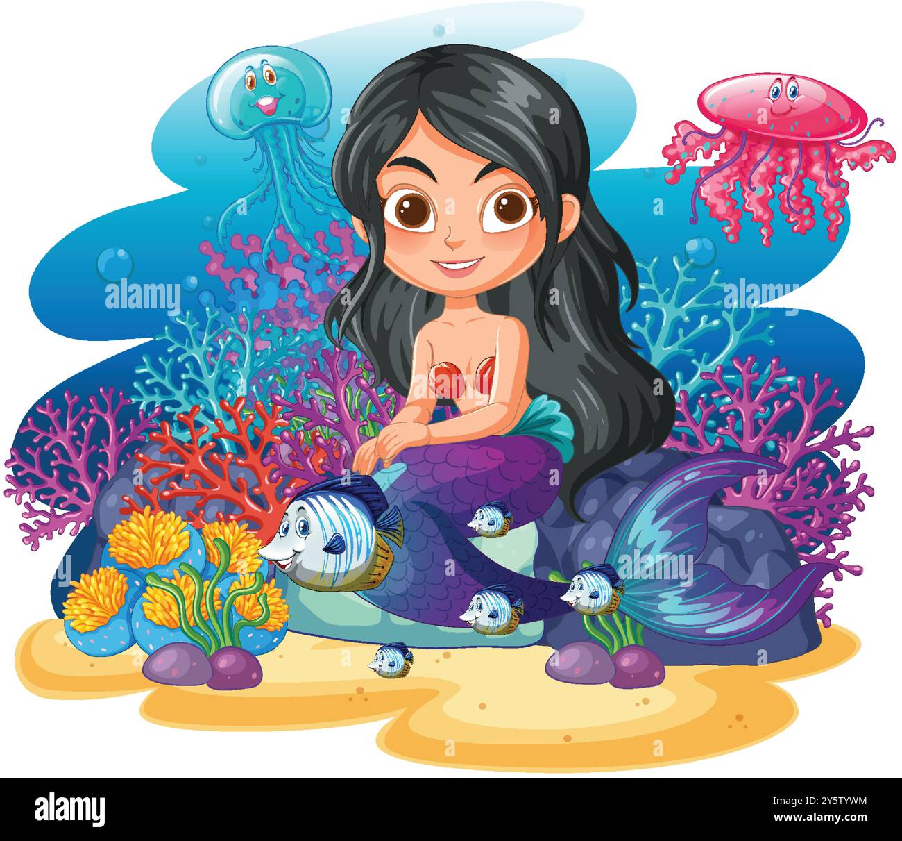 Vibrant underwater creatures Cut Out Stock Images & Pictures - Alamy