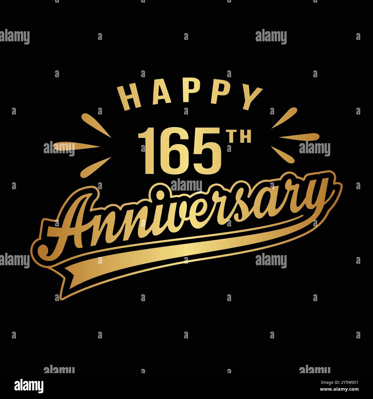 Happy 165th Anniversary. 165 years anniversary design. Vector and ...