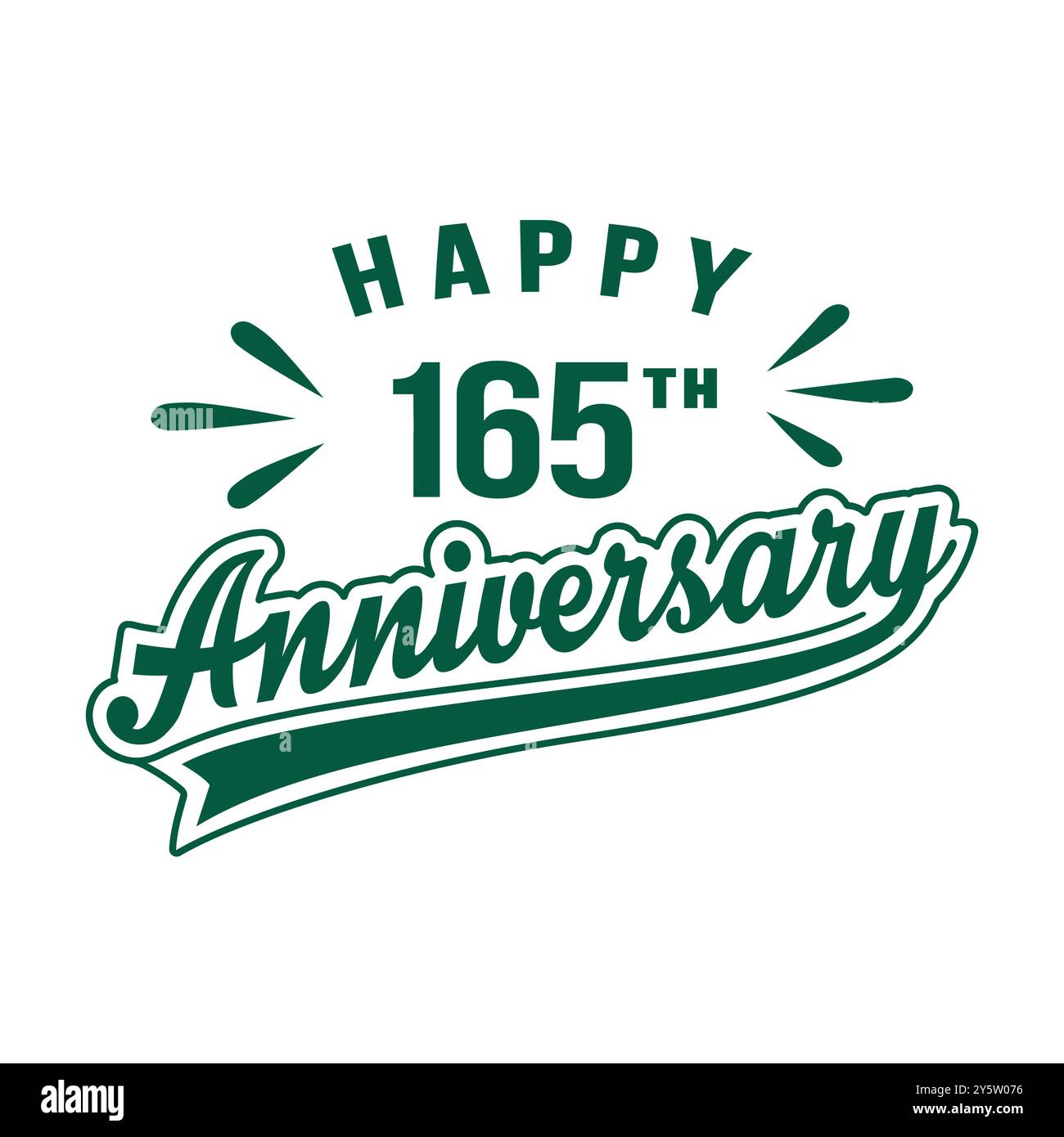 Happy 165th Anniversary. 165 years anniversary design. Vector and ...