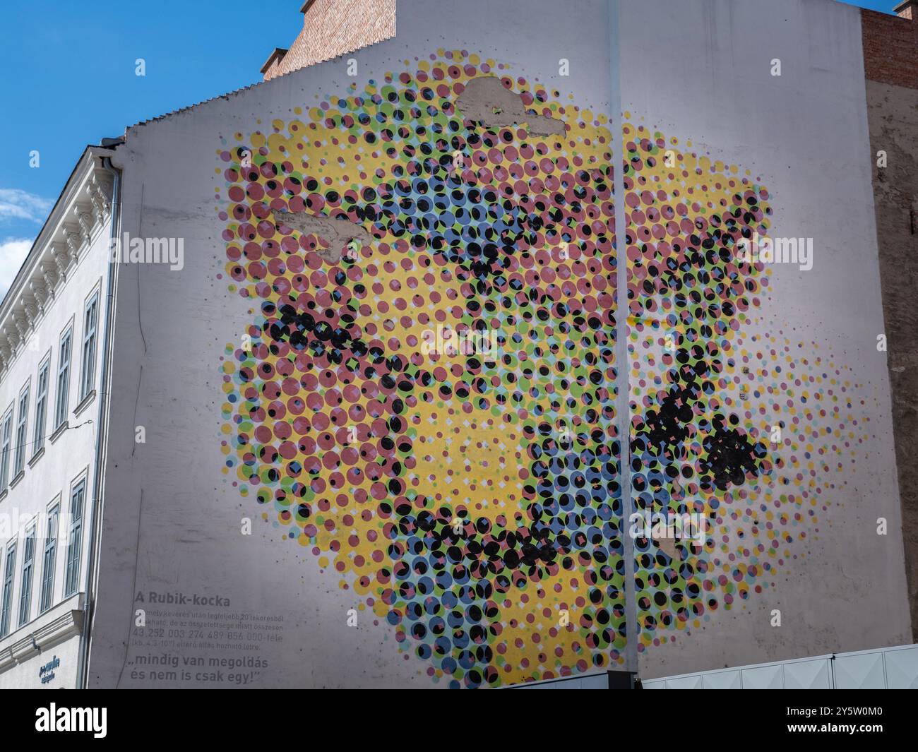 Famous Colorful Rubik's Cube Mural in Budapest Stock Photo - Alamy