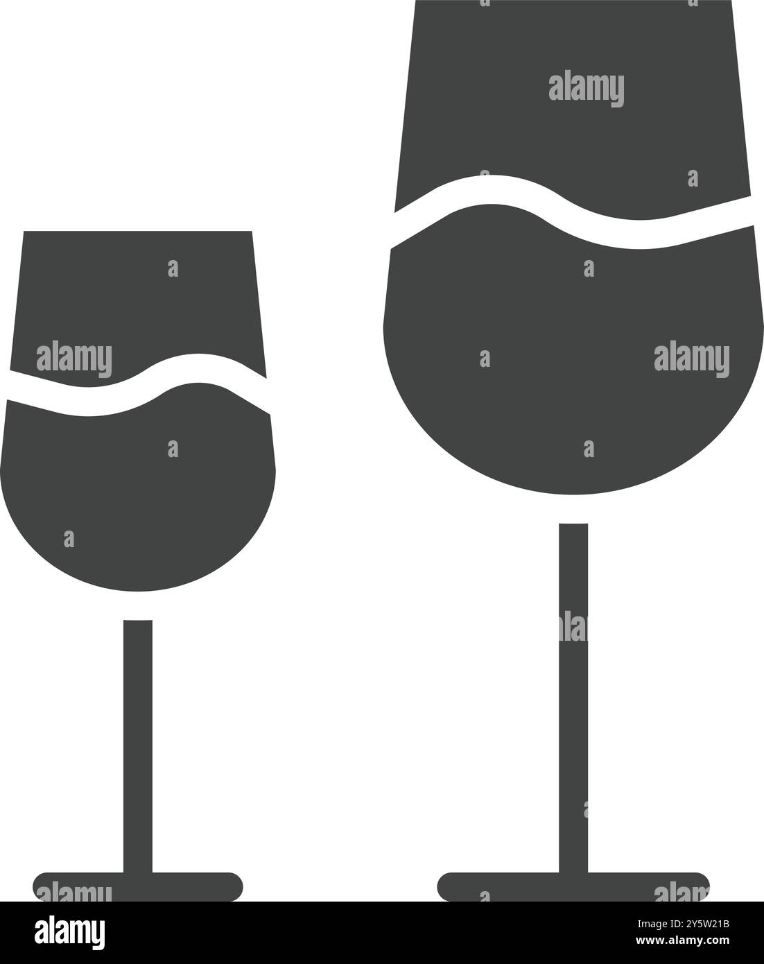 Wine Glasses icon vector image Stock Vector Image & Art - Alamy