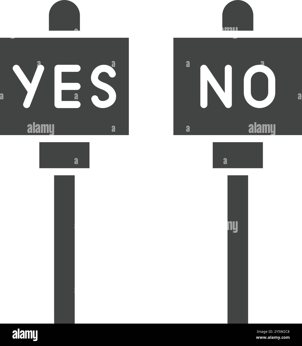 Yes Or No icon vector image Stock Vector Image & Art - Alamy