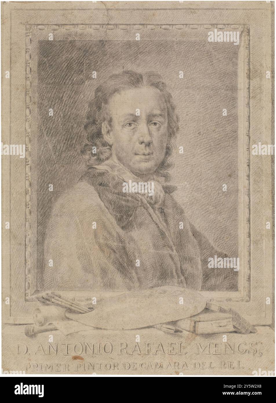 Manuel Salvador Carmona / 'Portrait of Anton Raphael Mengs'. 1790 ...