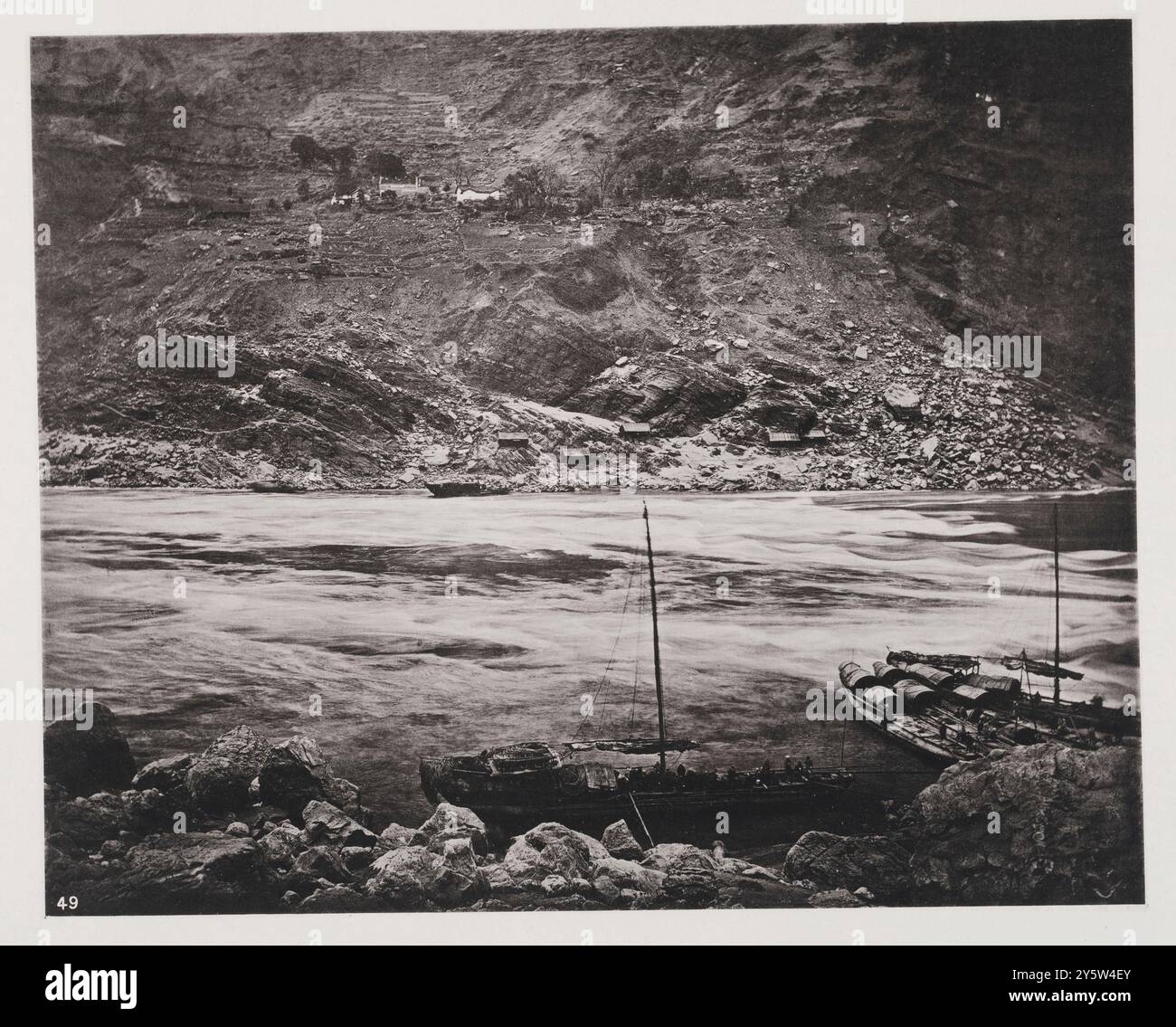 Vintage photo of Hsin-tan Rapid, Upper Yangtze River. Illustrations of ...