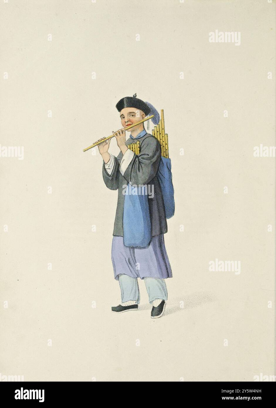 Traditional Chinese costume from the Qing period. Vintage illustration ...