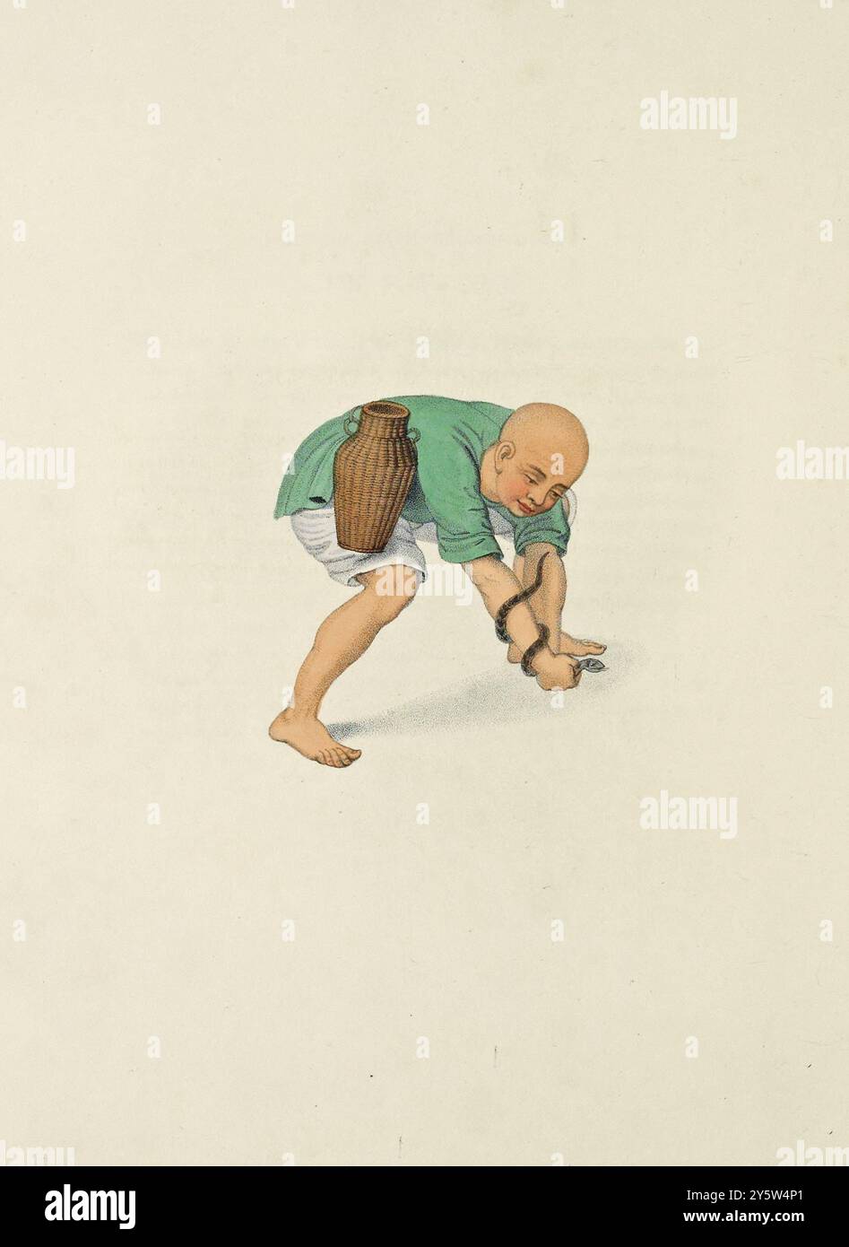 Traditional Chinese costume from the Qing period. Vintage illustration ...