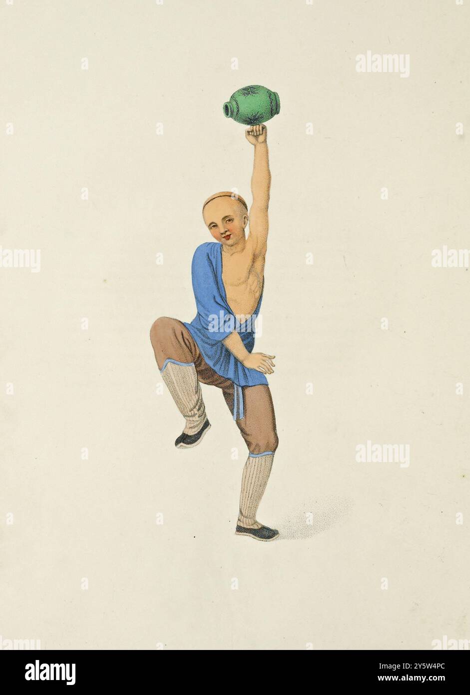 Traditional Chinese costume from the Qing period. Vintage illustration ...