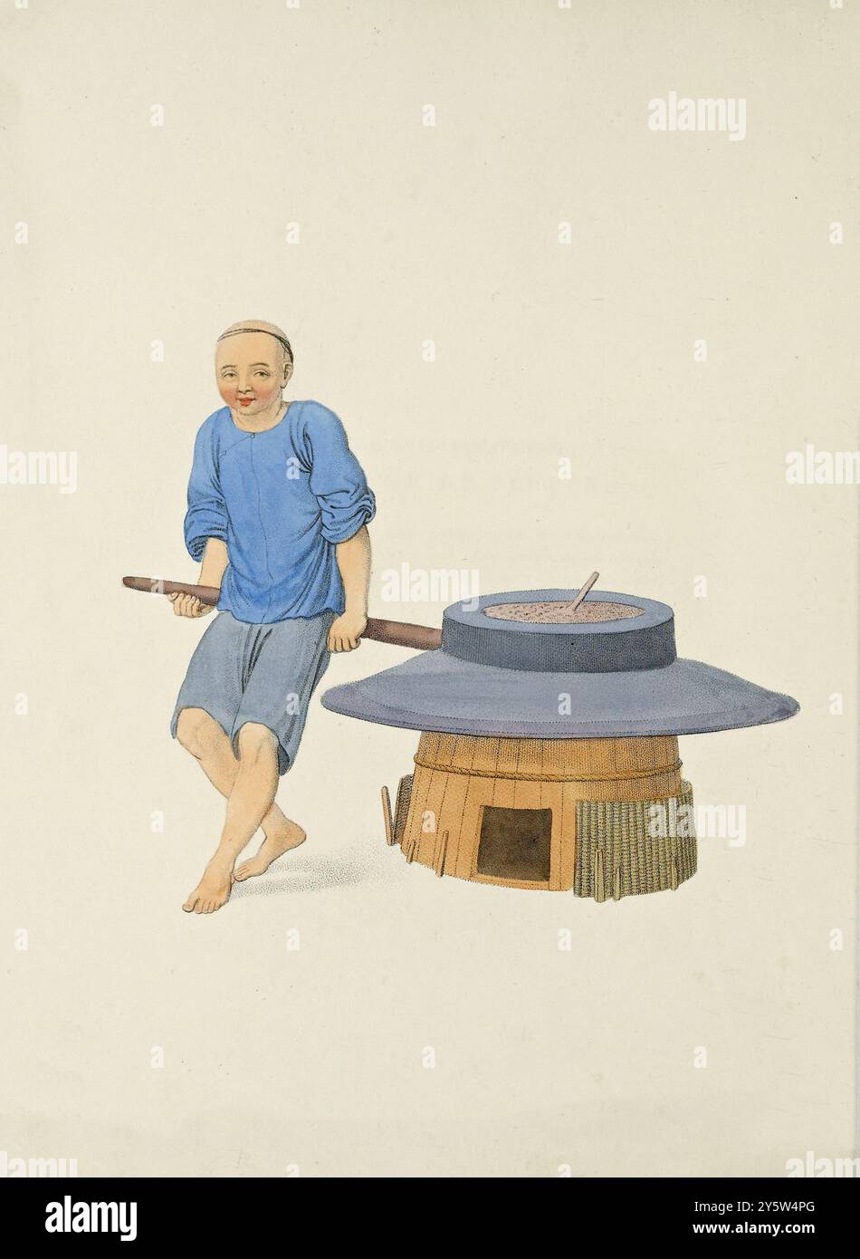 Traditional Chinese costume from the Qing period. Vintage illustration ...