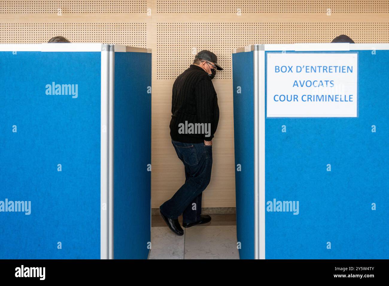 Avignon, France. 20th Sep, 2024. One of the co-accused at the courtroom ...