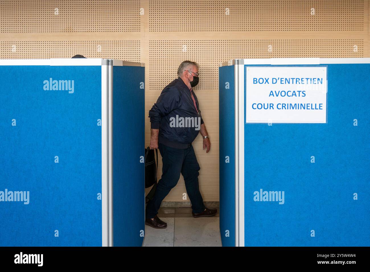 Avignon, France. 20th Sep, 2024. One of the co-accused at the courtroom ...