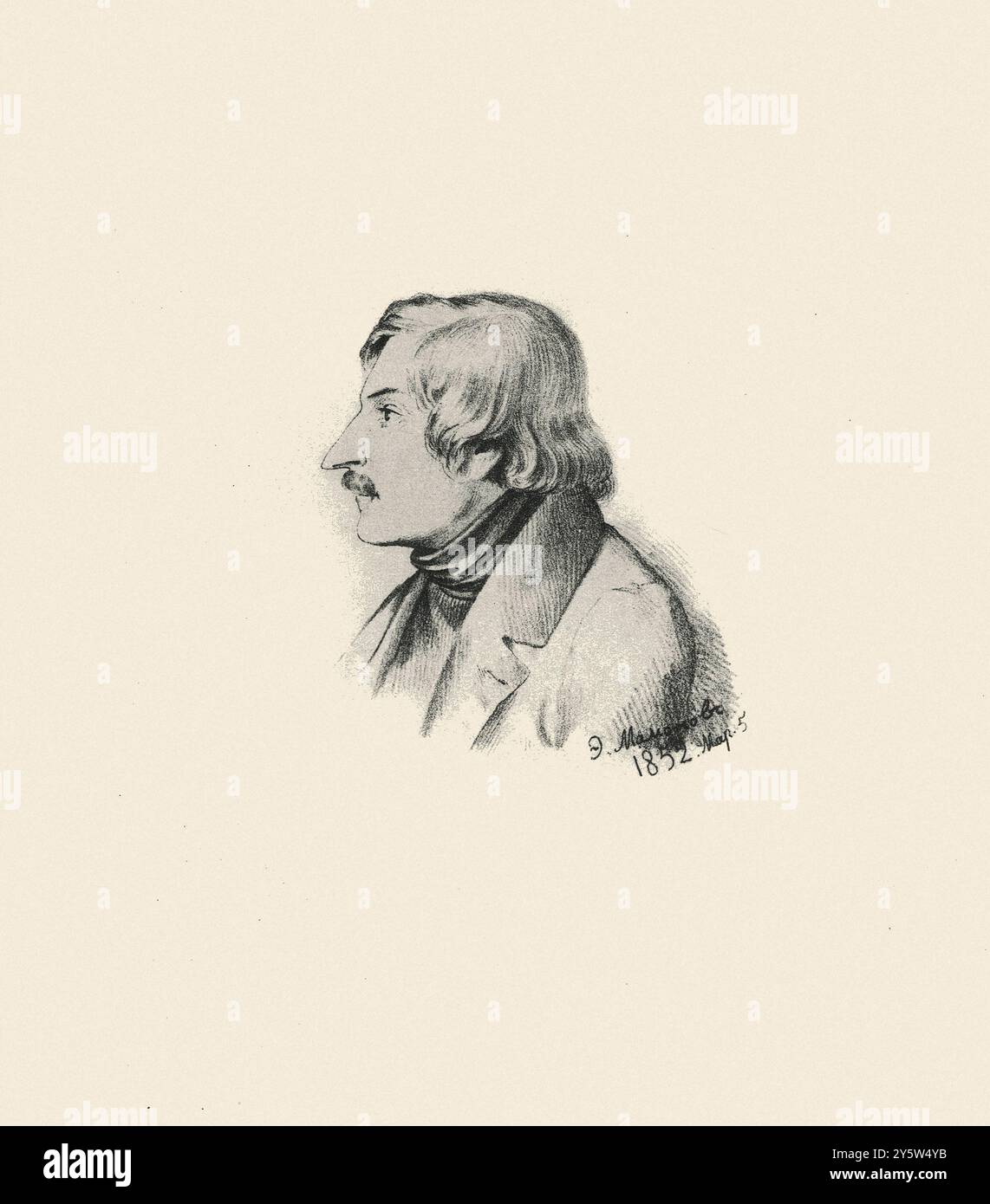 Portrait of Nikolai Gogol. Emmanuil Dmitriev-Mamonov, 1852 March ...