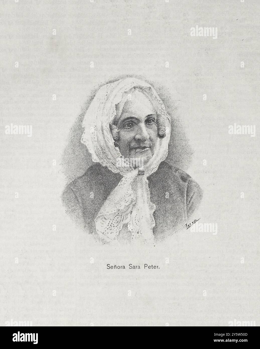 Ms Sara Peter. Peru. 1889 Stock Photo - Alamy