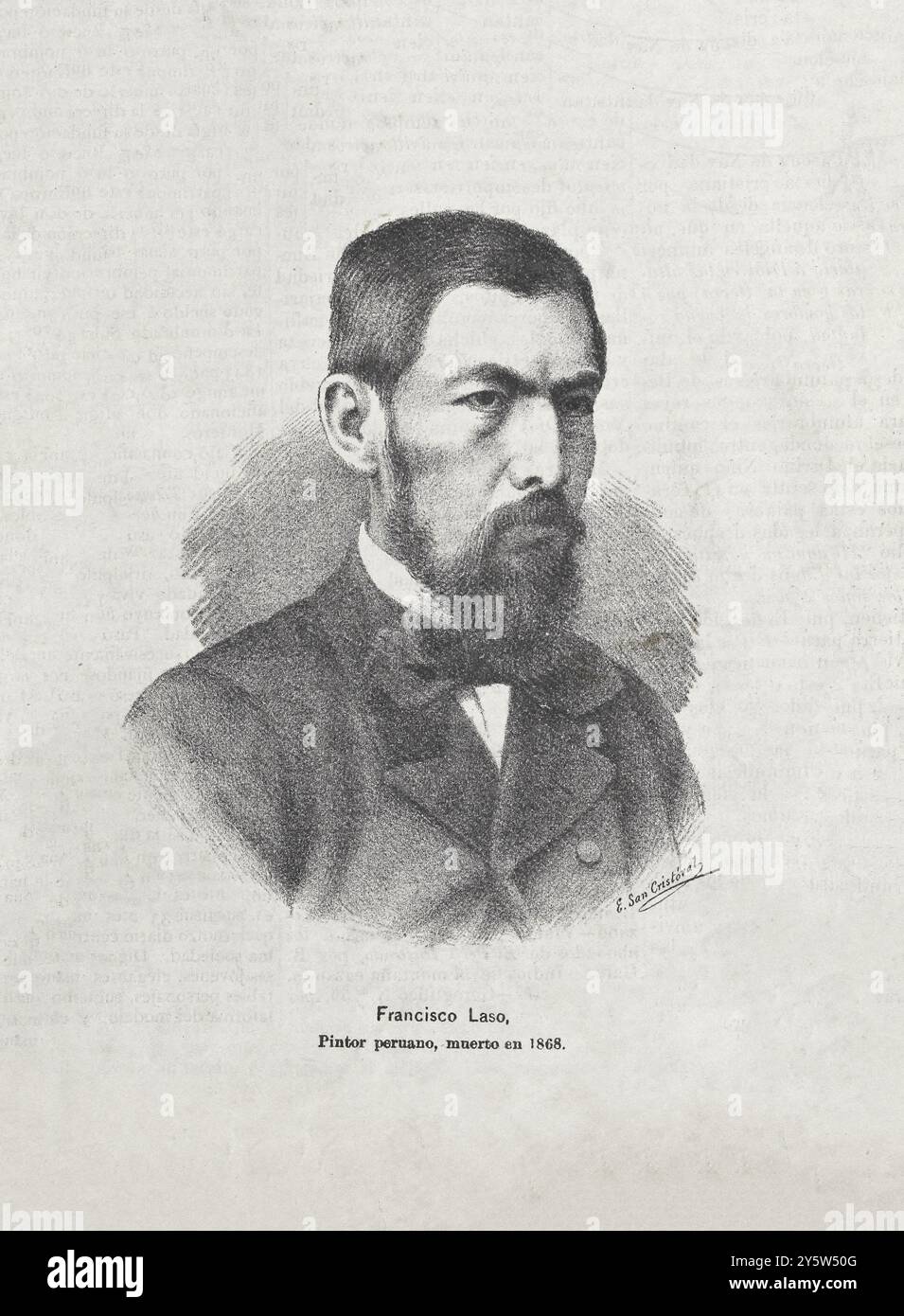 Portrait of Francisco Laso. Peru. 1868 José Francisco Domingo Laso de ...