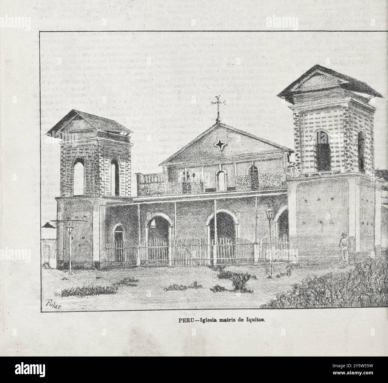 Iglesia matriz de Iquitos (Main church of Iquitos). Peru. 1890 Stock ...