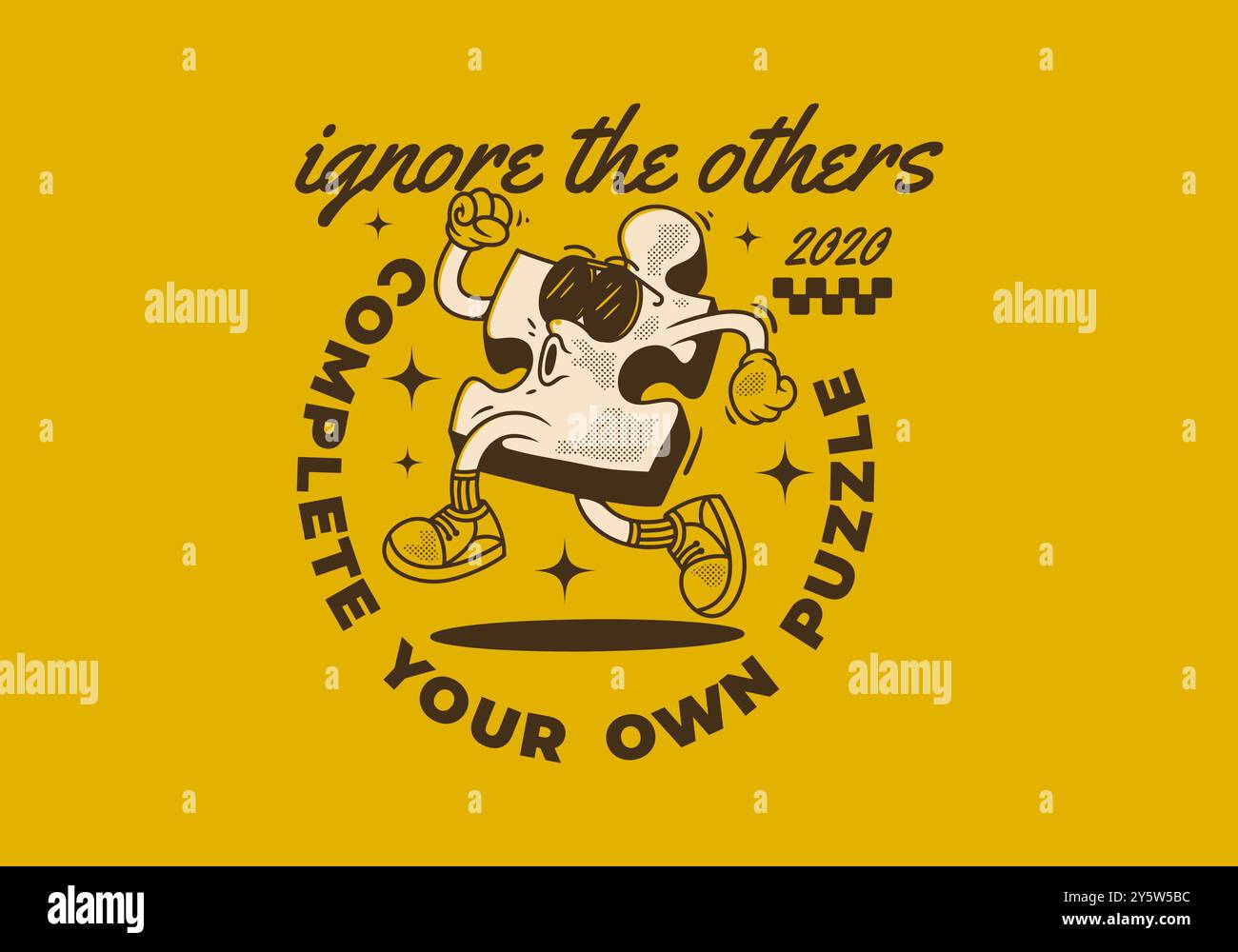 Complete your own puzzle, ignore the others. Mascot character ...