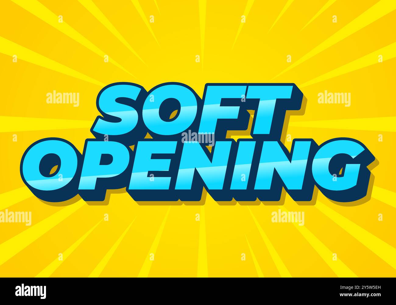 Soft opening. Text effect design for digital ads with 3D style Stock ...