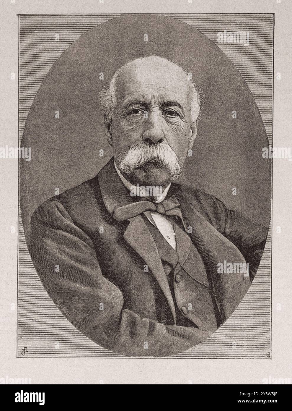 Engraving portrait of Francesco Crispi. Francesco Crispi (1818–1901 ...