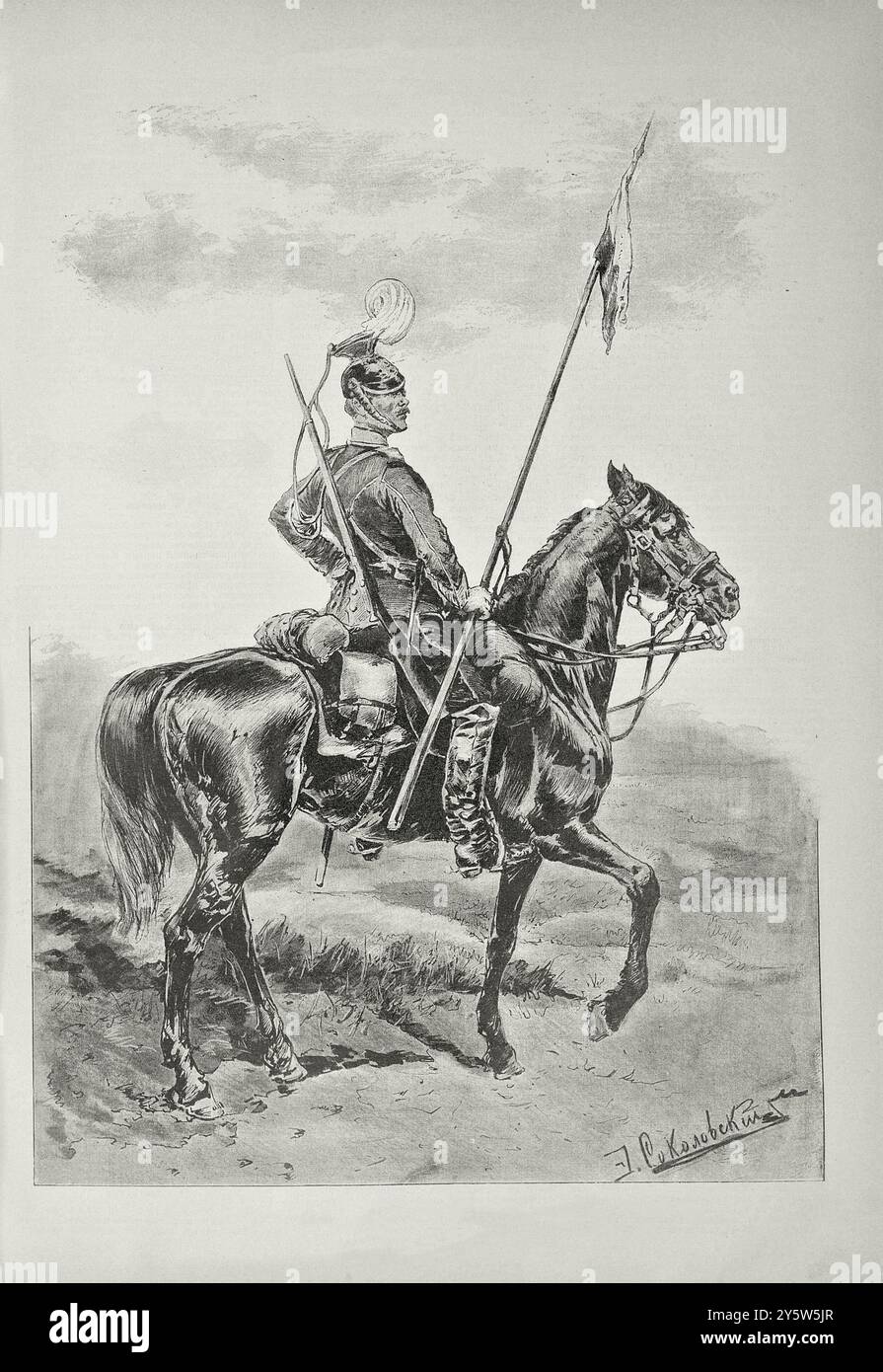 His Majesty's Life Guards Uhlan (Lancer) Regiment Stock Photo - Alamy