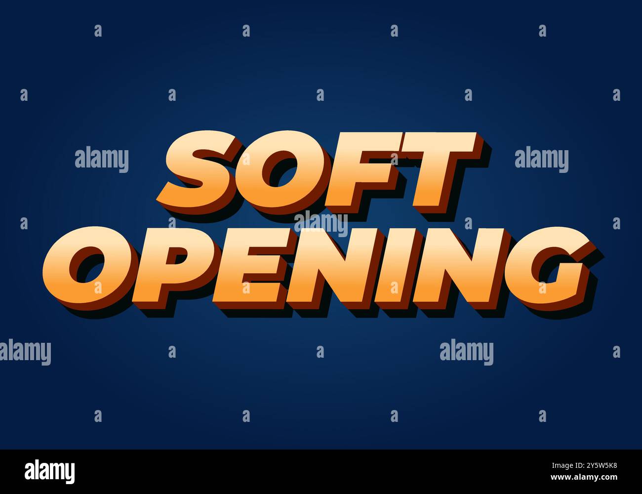 Soft opening. Text effect design for digital ads with 3D style Stock ...