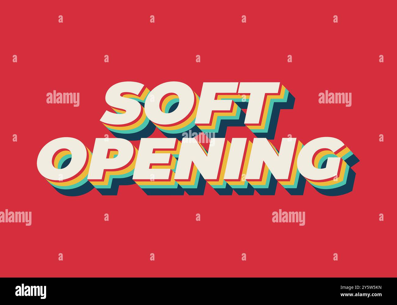 Soft opening. Text effect design for digital ads with 3D style Stock ...