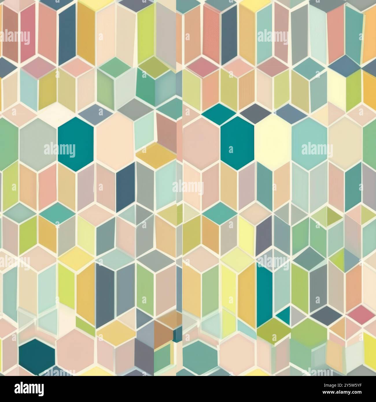 Elegant geometric mosaic design featuring soft pastel colors for modern ...