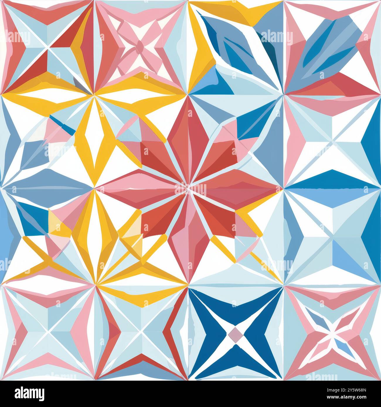 Elegant geometric mosaic design featuring soft pastel colors for a ...
