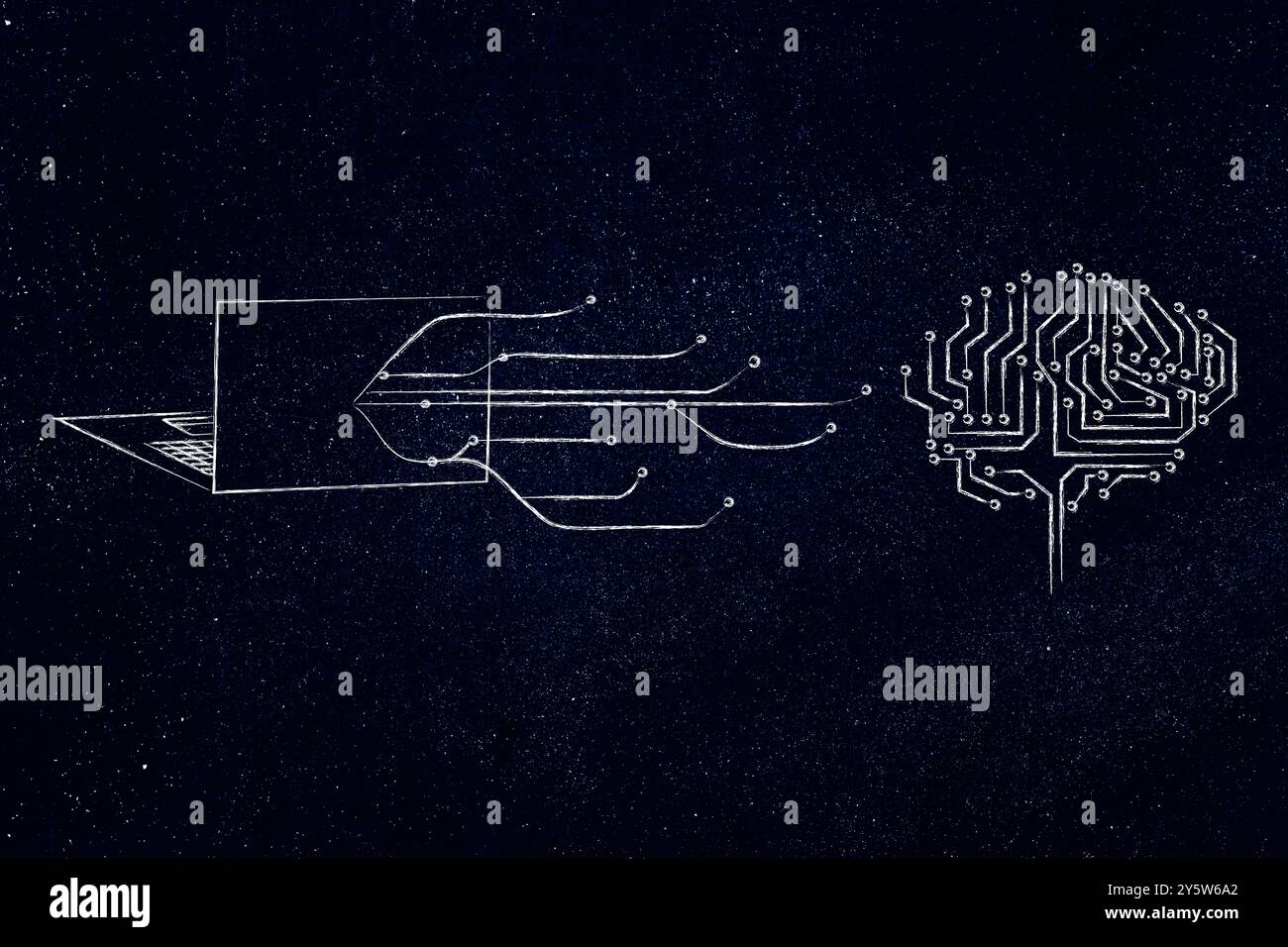 artificial intelligence and deep learning conceptual illustration ...