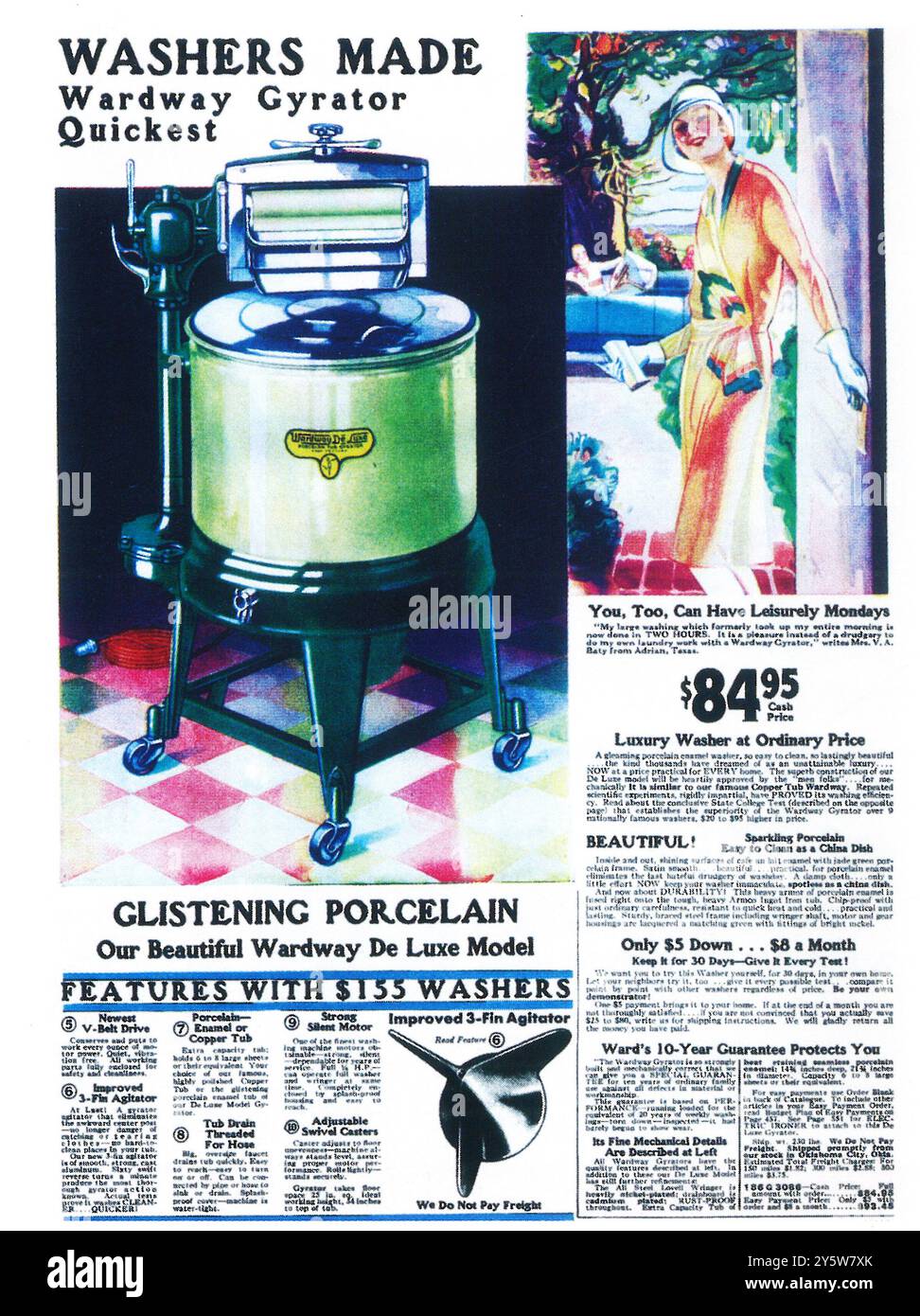 Vintage ads washer hi-res stock photography and images - Alamy