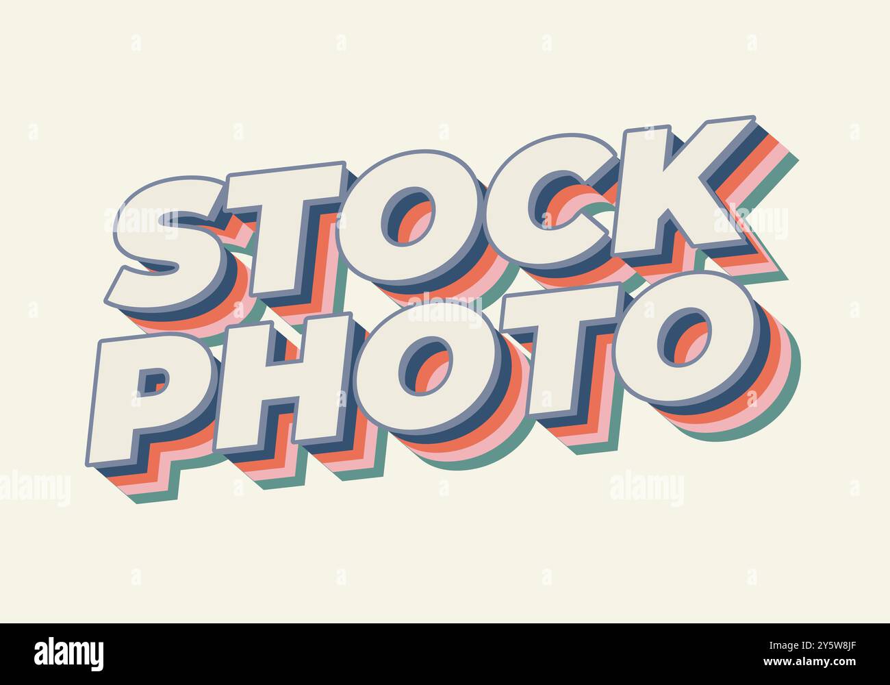 Stock photo. Text effect design in 3D style with modern colors Stock ...