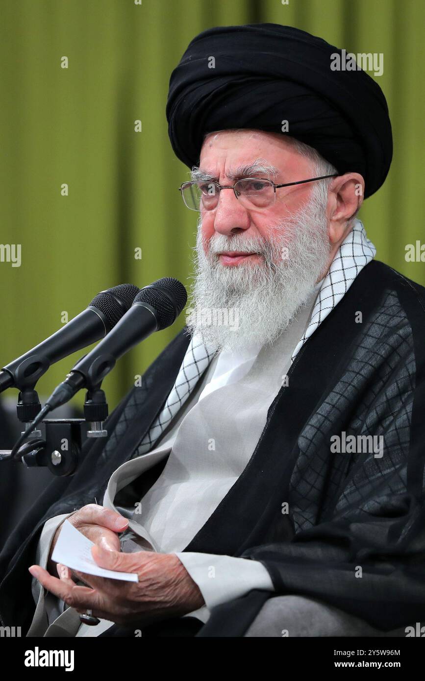 Tehran, Iran. 21st Sep, 2024. Iranian Supreme Leader Ayatollah ALI ...
