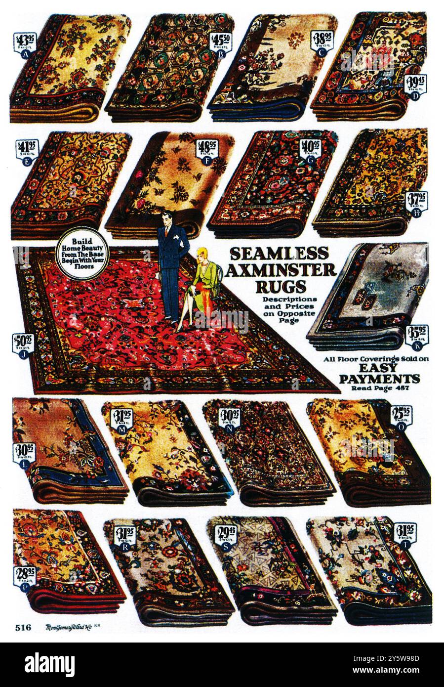 1931 Axminster rugs ad Stock Photo - Alamy